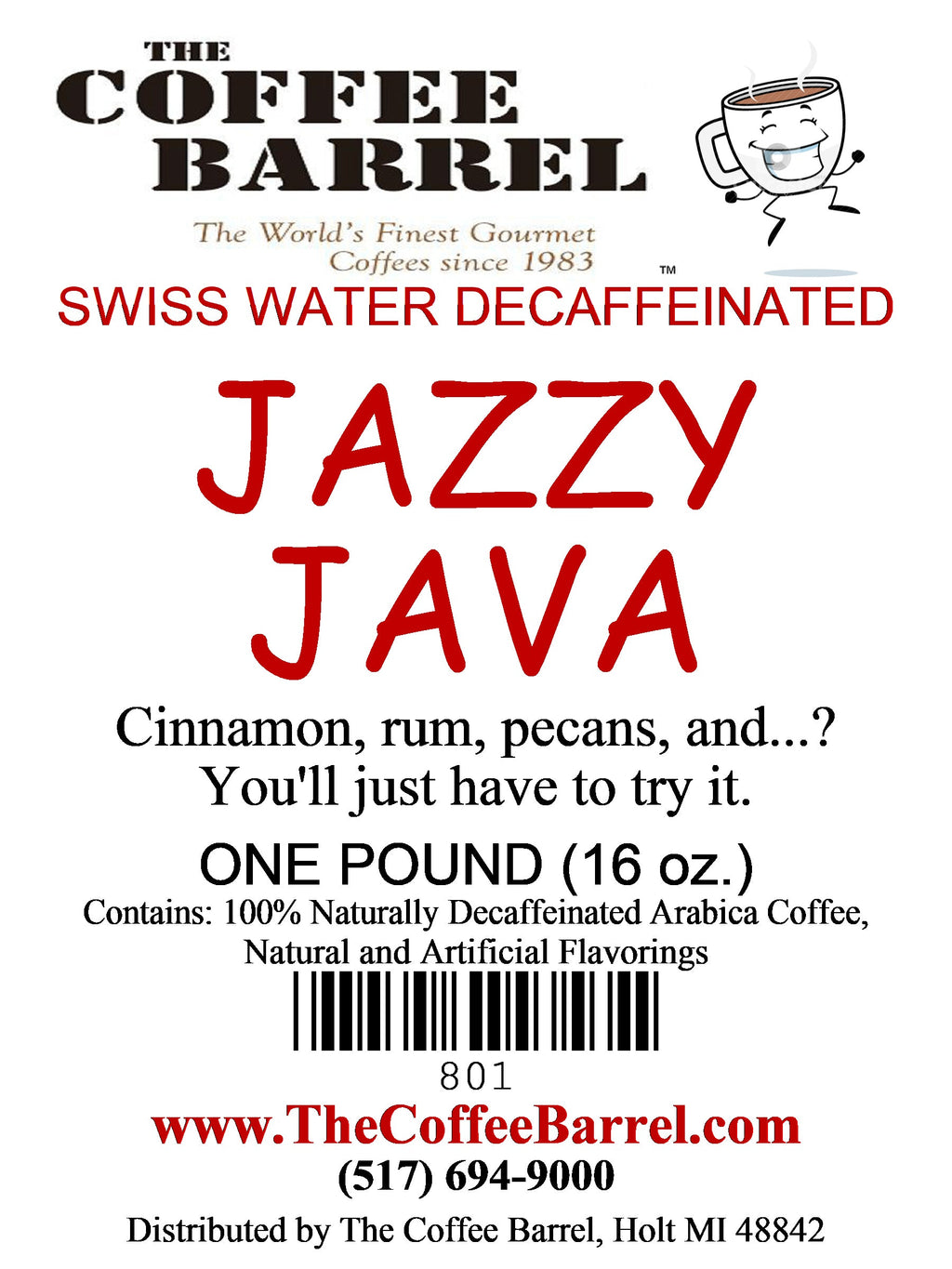 Jazzy Java®- Decaffeinated – Thecoffeebarrel